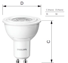 PHILIPS MASTER LEDspot MV 3.5-35W GU10 3000K 36D